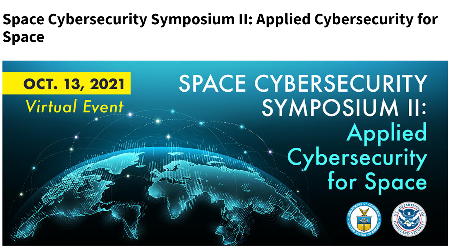 Space Cybersecurity Symposium II: Applied Cybersecurity for Space - CSIAC