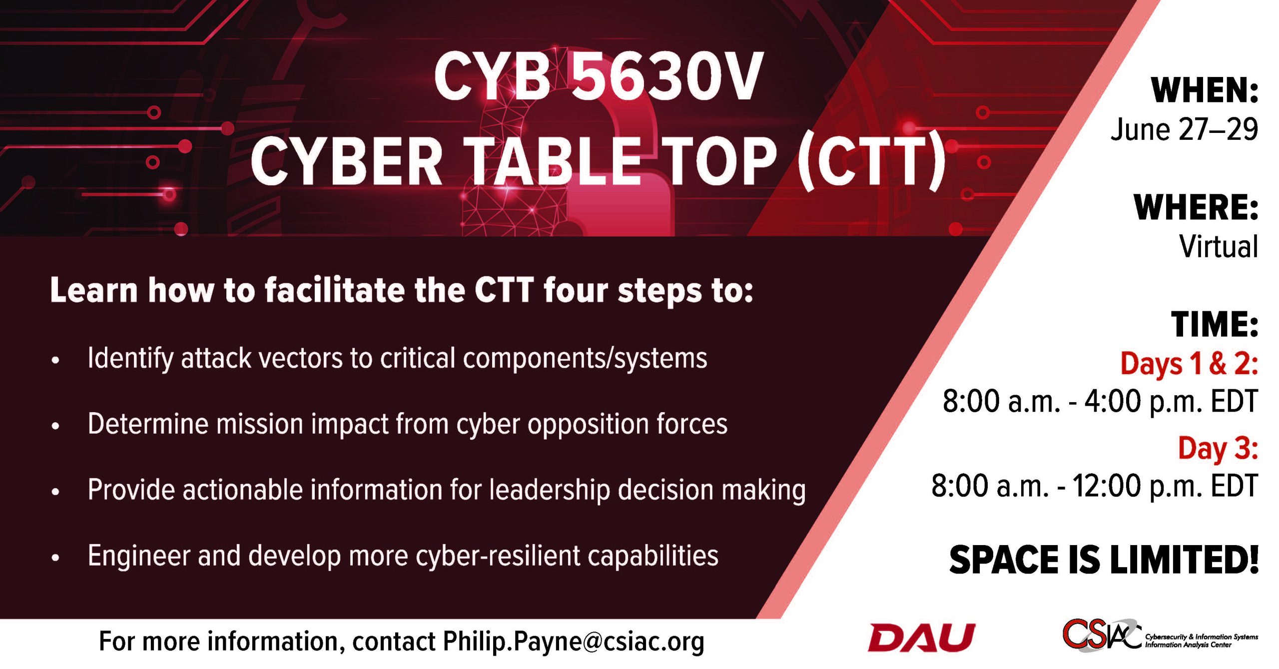 Cyber Table Top (CTT) Course - CSIAC